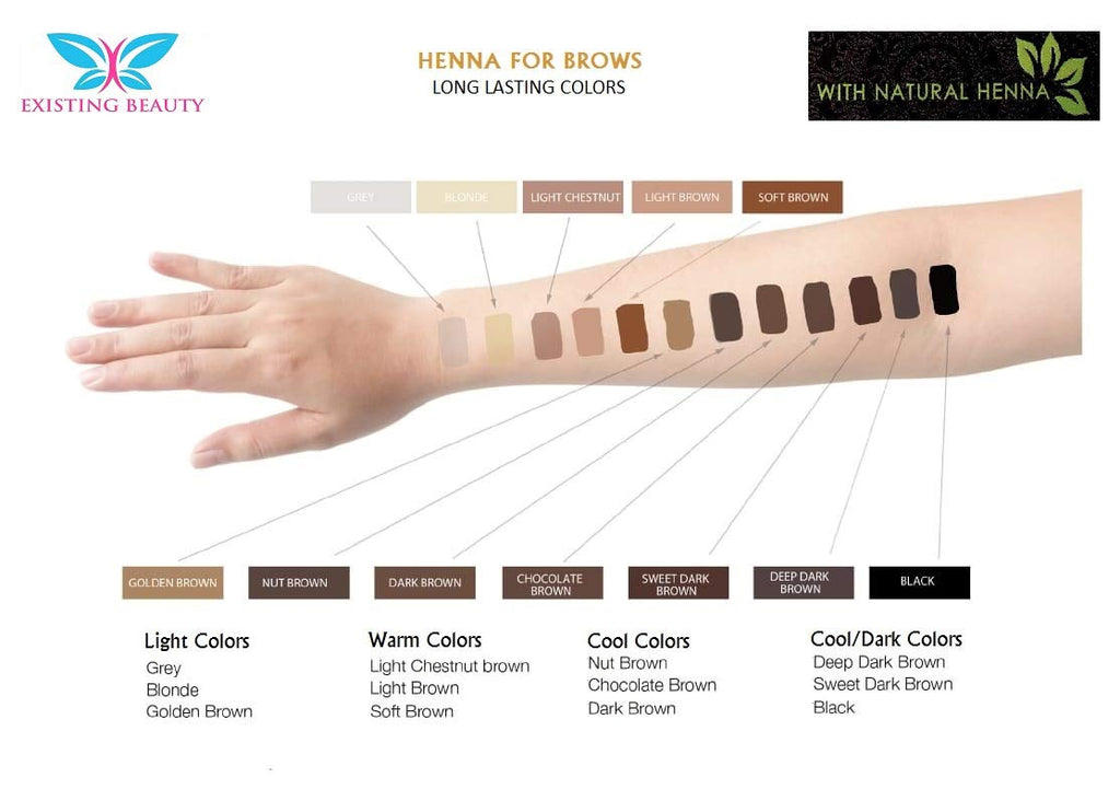 Dark Brown Eyebrow Henna-color and tint kit|Existing beauty – Existing ...